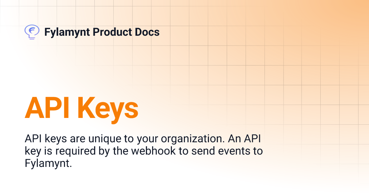 API Keys | Fylamynt Product Docs