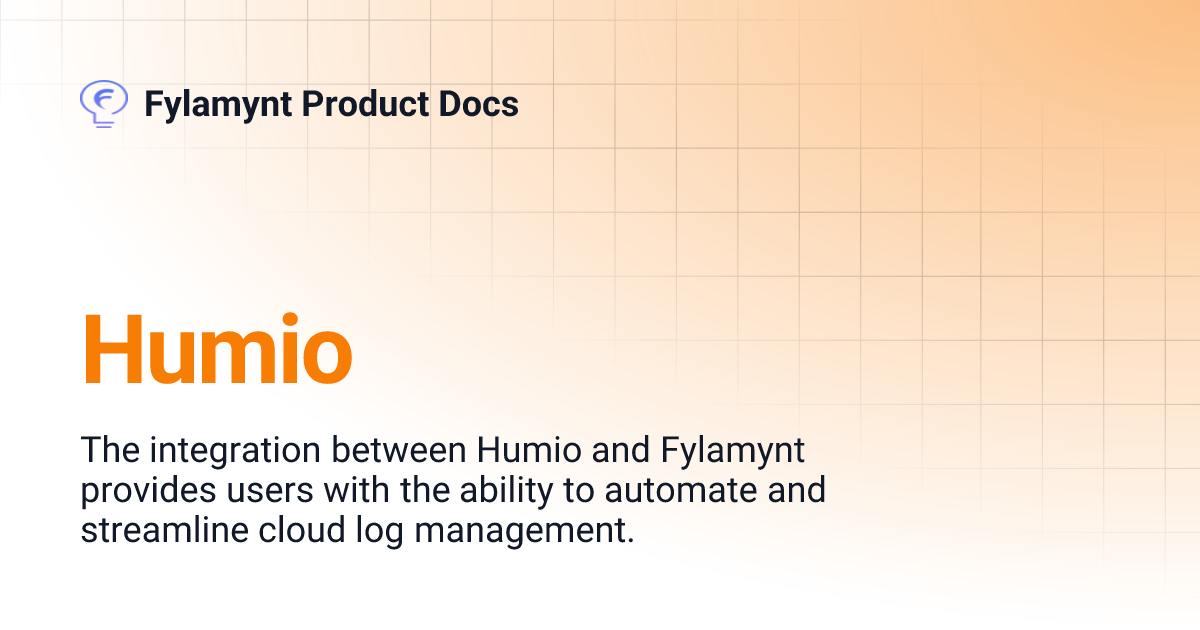 Humio | Fylamynt Product Docs